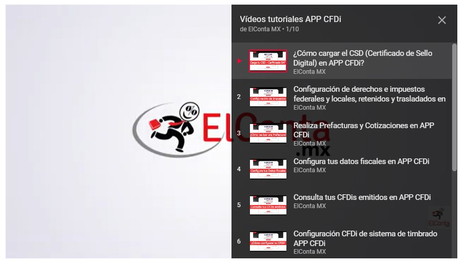 Video Tutoriales APP CFDI ElContaMX - APP Facturas ElConta MX (Nuevo servicio)